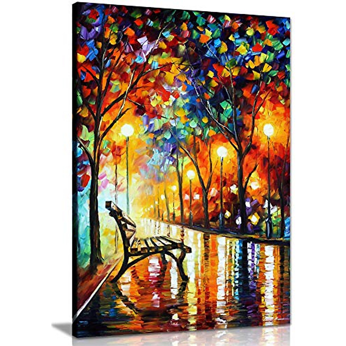 Loneliness of Autumn by Leonid Afremov Canvas Wall Art Picture Print for Home Decor (36x24)