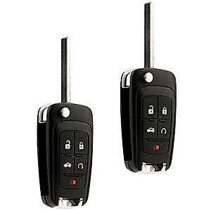 2 Key Fob fits 2010-2017 Buick Allure Encore Lacrosse Regal Verano/Chevy Camaro Cruze Equinox Impala Malibu Sonic/GMC Terrain Keyless Entry Remote Flip 2010 2011 2012 2013 2014 2015 2016 2017