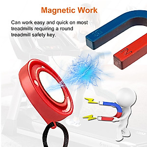 Treadmill Universal Magnet Safety Key for Proform, Image, Weslo, Reebok, Epic, Golds Gym, Freemotion, and Healthrider Treadmills