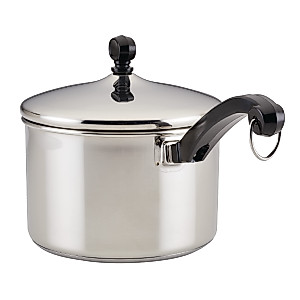 Farberware Classic Stainless Steel Sauce Pan/Saucepan with Lid, 3 Quart, Silver