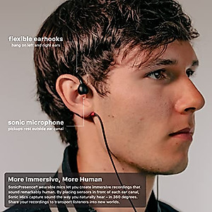 SONICPRESENCE SP15Pro (XLR) Binaural Microphone - Streams and Records 360º Spatial Audio in Two Channel Stereo Format That Plays on Headphones, Speakers, Social Media Platforms and ASMR