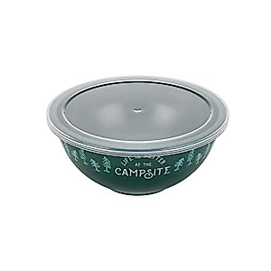 Camco Life is Better at The Campsite Nesting Bowl Set with Lids | Great for On-The-Go Lifestyles | Features (4) Durable Melamine Bowls with (4) Plastic Lids (53451)