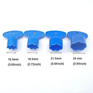 Aerator Wrench, Cache Faucet Aerator Key, Removal Wrench Tool for M16.5 M18.5 M21.5 M24 Cache Aerators, 4 Sizes