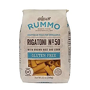 Rummo Italian Pasta GF Rigatoni No.50, Always Al Dente, Certified Gluten-Free, Made in Italy (12oz Package)