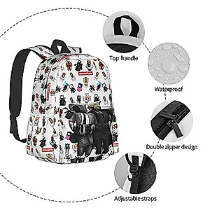 Moare Skibidi Toilet Backpack Casual Daypack Waterproof Travel 17in Backpacks Cute Cartoon Bag for University