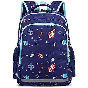 CAMTOP Preschool Backpack for Kids Boys Girls Toddler Backpack Kindergarten School Bookbags (Age 3-8,Rocket Planet)