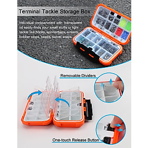 Hlotmeky Small Kayak Mini Tackle Box Waterproof Fishing Lure Box Terminal Storage Fishing Hook Organizer