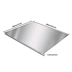 KORVOS 304 Cutting Boards, Large Stainless Steel Cutting Chopping Boards, Heavy Duty Baking Board with Lip for Kitchen, Pastry Board for Meat, Vegetables, Bread (size:23.6" X 19.6")