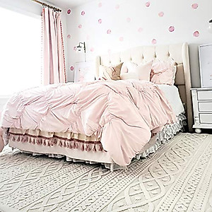 Orian Rugs Boucle Collection 403848 Indoor/Outdoor High-Low Jenna Area Rug 5'2" x 7'6", Natural Ivory, 5 ft 2 in x 7 ft 6