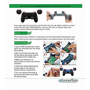 eXtremeRate Multi-Colors Luminated D-pad Thumbstick Trigger Home Face Buttons for PS4 Controller, White Classical Symbols DTFS (DTF 2.0) LED Kit for PS4 Slim Pro Controller - Controller NOT Included
