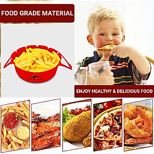 TOWAYR - Air Fryer Accessories Set - Safe Cooking Tools, Baking Trays, Pots, Pans, reusable Baskets, gourmia air fryer accessories- Perfect for Air fryer Liners and othr air fryer