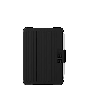URBAN ARMOR GEAR UAG Designed for iPad Mini Case (6th Gen, 2021) Rugged Smooth Exterior Material Heavy Duty Multi-Angle Viewing Folio Stand with Pencil Holder Metropolis SE Protective Cover, Black