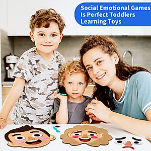 Craftstory 116 Pcs Social-Emotional-Learning-Activities for Kids - 6 Family Feelings-Board-Games, Autism Sensory Toy Learning Materials Educational Speech Therapy Toys for Toddlers Age 3+