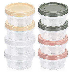 ASEVAT 8-Piece Set 10 oz,Plastic Storage Containers With Lids Kitchen, Food Storage Containers with Lids, Microwave Safe Bowls With Lids,Freezer Safe Containers,Slime,Soup, Stackable