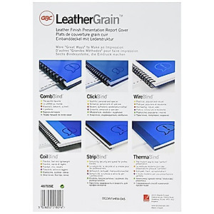 Rexel 46705E 250 GSM A4 Acco Leatherboard Window Binding Covers - Black (Pack of 50), 25 x 2 Stück