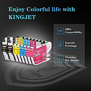 Kingjet LC3013 Compatible Ink Cartridge Replacement for Brother LC-3013 LC3011, 8 Pack Use with MFC-J491DW MFC-J497DW MFC-J690DW MFC-J895DW Printers for Brother LC3013 Ink Cartridges