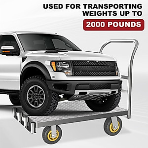 Folding Platform cart Dolly cart Push Cart Dolly Moving Platform (2000LBS 2IN1 (36X24 INCH))