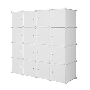 Cube Storage Organizer with Hanging Rod - Stackable Modular Closet System