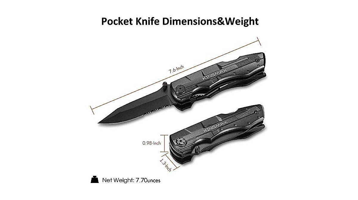 KINGMAX Pocket Knife,Multitool Tactical Knife with Blade,Saw, Plier ...
