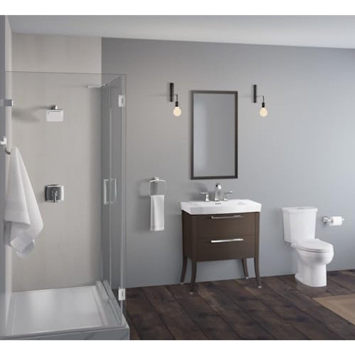 American Standard 606CA002.020 H2Option Two-Piece Toilet with Toilet Seat and Wax Ring, Elongated Front, Standard Height, Dual Flush, White, 0.92 - 1.28 gpf