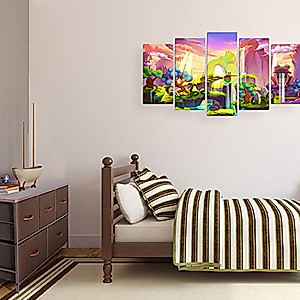 ROMOON Dresser for Bedroom, Dresser Wide for Closet with 5 Drawers, Small Fabric Dresser & Chests of Drawers for Bedroom,Nursery, Hallway.(Brown)