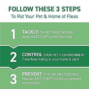 NEXTSTAR Flea and Tick Prevention for Dogs, Repellent, Treatment, and Control, Fast Acting Waterproof Topical Drops for Large Dogs, 3 Monthly Doses