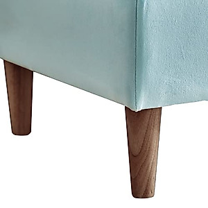 wirrytor Modular Sectional Sofa, Velvet U Shaped Couch, Modular Sectional with Reversible Ottomans for Living Room, Blue