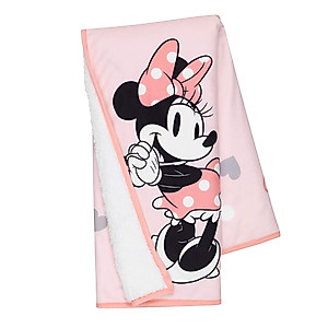 Lambs & Ivy Minnie Mouse Picture Perfect Baby Blanket - Pink, Animals, Disney