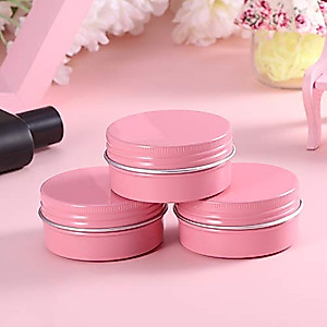 FALOME 12Pcs Aluminum Tin Jar Refillable Containers Cosmetic Small Tin Round Tin Container Bottle for Candle Lip Balm 50ml