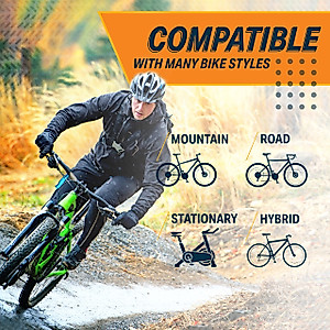 Bikeroo Bike Seat for Men & Women - Soft Padded 9.5" Extra Wide Bicycle Seat Replacement for MTB Mountain, Schwinn, BMX, Peloton, Stationary Exercise Bike - Memory Foam Bike Saddle