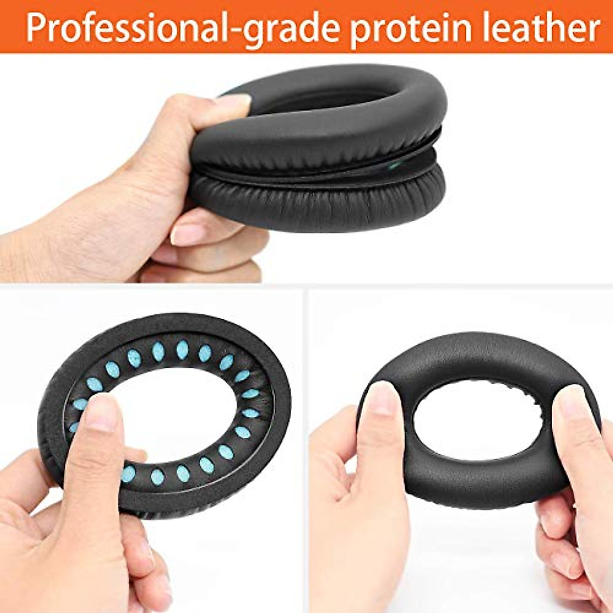 Cosyplus Bose QuietComfort 25 Replacement Ear Pads for Ear Cushion Kit for Bose Headphones QC2 QC15 QC25 QC35 SoundLink SoundTrue Around-Ear II AE2 Ae2i Ae2w Black