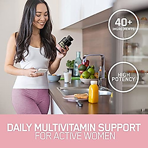 Optimum Nutrition Opti-Women, Vitamin C, Zinc and Vitamin D for Immune Support Womens Daily Multivitamin Supplement with Iron, Capsules, 120 Count