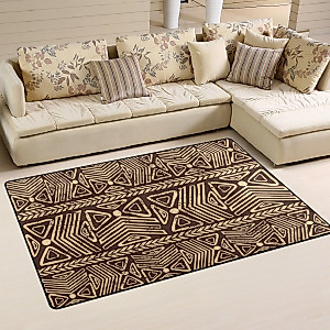 Bolaz African Tribal Print Area Rug Rugs Non-Slip Floor Mat Doormats Living Room Bedroom 60 x 39 inches (60 x 39 inch)
