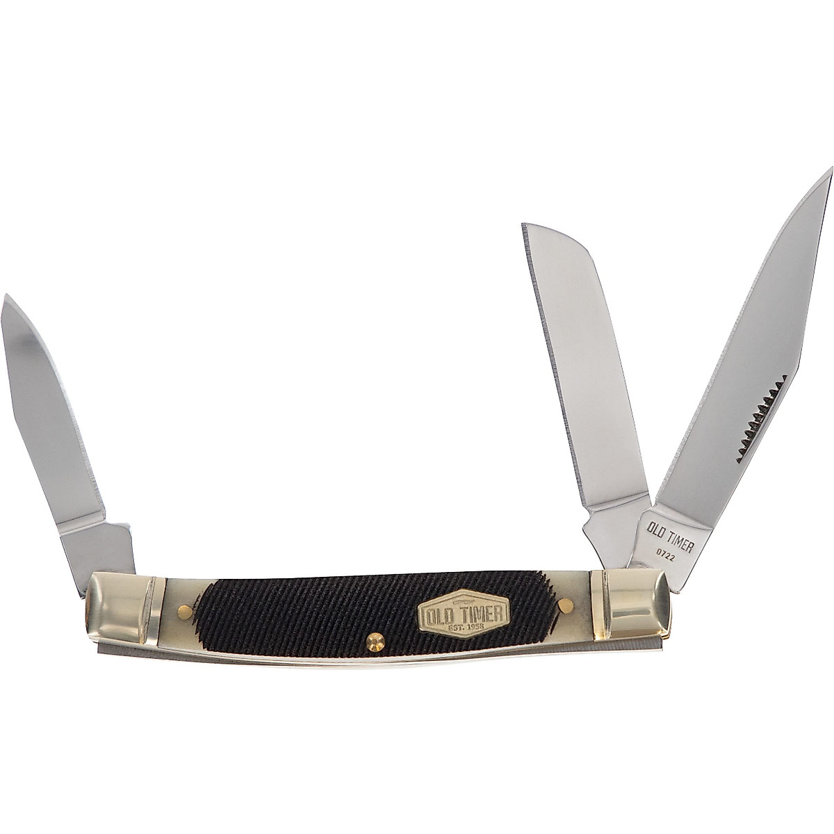 Old Timer 34OTB Genuine Bone Middleman 5.6in S.S. Traditional Folding Knife with 2.4in Clip Point and Bone Handle for Outdoor, Hunting, Camping and EDC