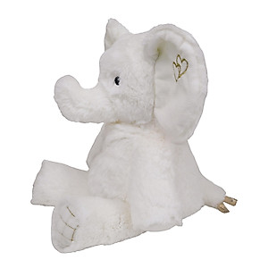 Lambs & Ivy Signature Jamboree Plush Elephant - Marshmallow - Gray, Gold, White
