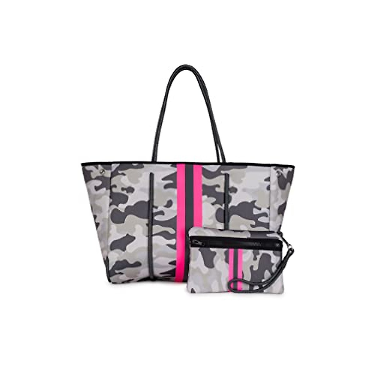 Haute Shore - Greyson Cairo Neoprene Tote Bag w/Zipper Wristlet Inside, One_Size