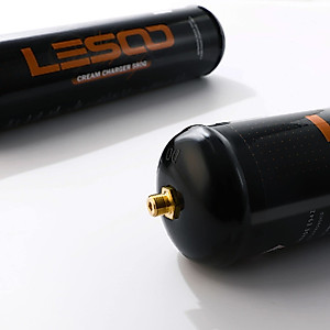 LesooWhip 615g Whipped Cream Charger 1 Box Pure N2O Tank 0.99 Liter Nitrous Oxide Cylinders with Most Cream Whippers(6 cylinders)