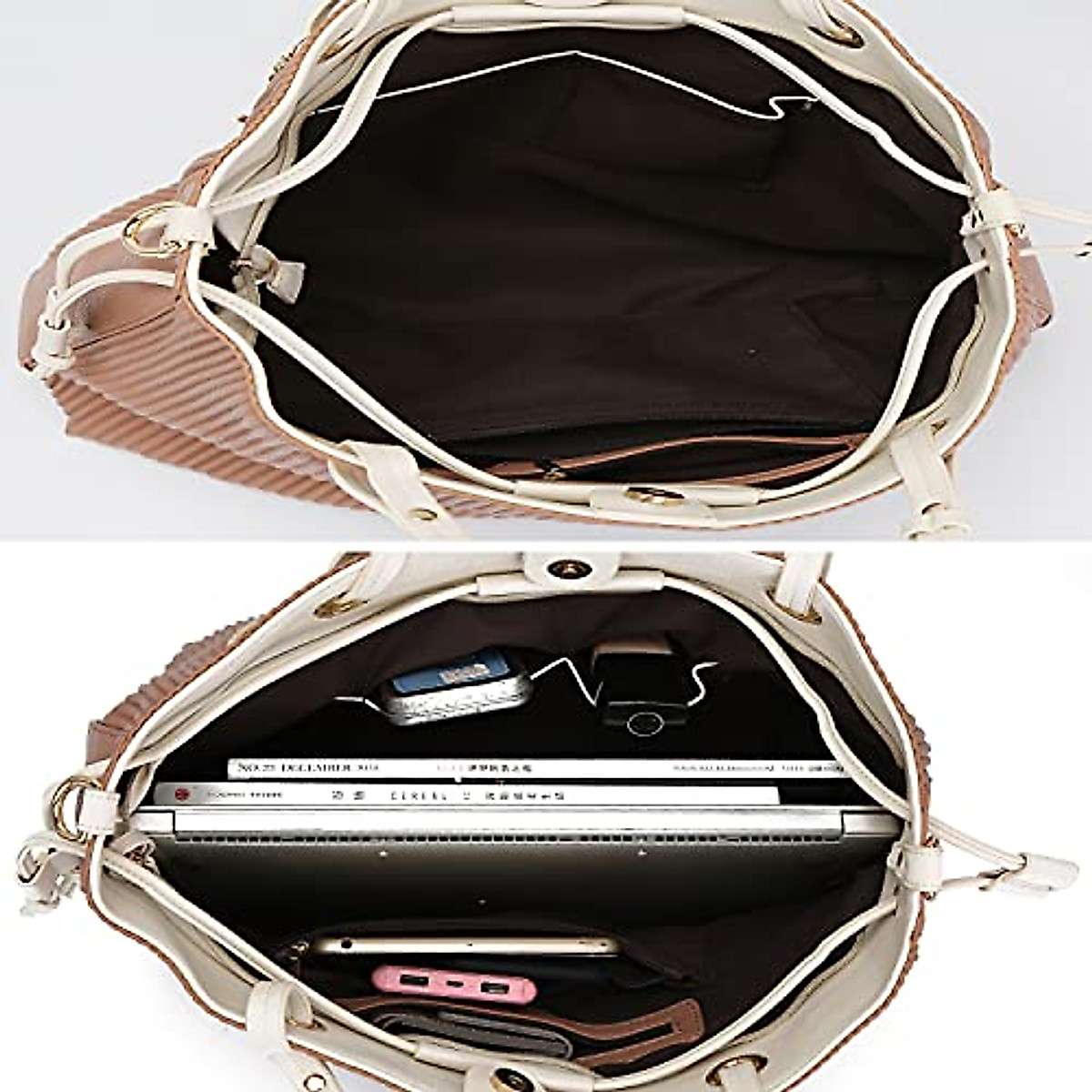 MKF Collection Shoulder Bag for Women PU Leather Satchel Handbag – Top Handle Hobo Purse, Ladies Fashion Tote Grey