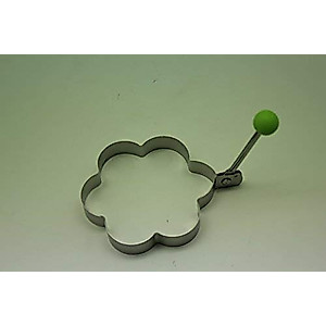 Sailing Thicken Stainless Steel Fried Egg Ring Mold/Pancake Ring Mold with Egg Strainer & Oil Brush - Set of 5