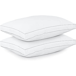 Utopia Bedding Bed Pillows for Sleeping Queen Size (White), Set of 2, Cooling Hotel Quality, Gusseted Pillow for Back, Stomach or Side Sleepers