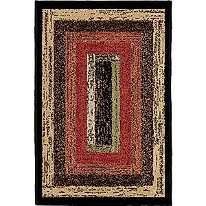 Rustic Lodge, Panel Area Rug, 26" W x 39" L, Multi 3783