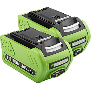 Fancy Buying CO. 2Pack 29472 6.0Ah 40V Lithium Battery Replacement for GreenWorks G-MAX 40V Power Tools 29462 29252 20202 22262 25312 25322 20642 22272 27062 21242