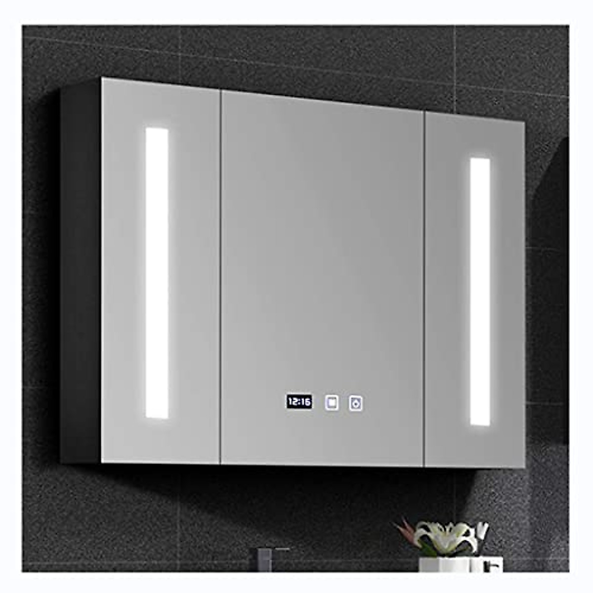 BDDIE Smart Bathroom Mirror Cabinet | Closet | Solid Wood Bathroom Mirror Anti-Fog Vanity Mirror | with Storage Compartment