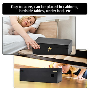 Mifoci 2 Pieces Wooden Adult Man Woman Toy Box Storage with Lock and Key Wooden Storage Box Lockable Keepsake Box Toy Box Organizer Locking for Personal Items, Jewelry, Keepsake