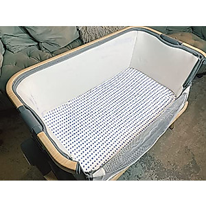 Bassinet Bed Sheets – Premium Bassinet Fitted Sheet for Halo, Mika Micky, Maxi COSI & Others - 4 Pack 100% Jersey Knit - Bassinet Bedding for Standard Size Oval or Halo Bassinet Pads for Boys & Girls