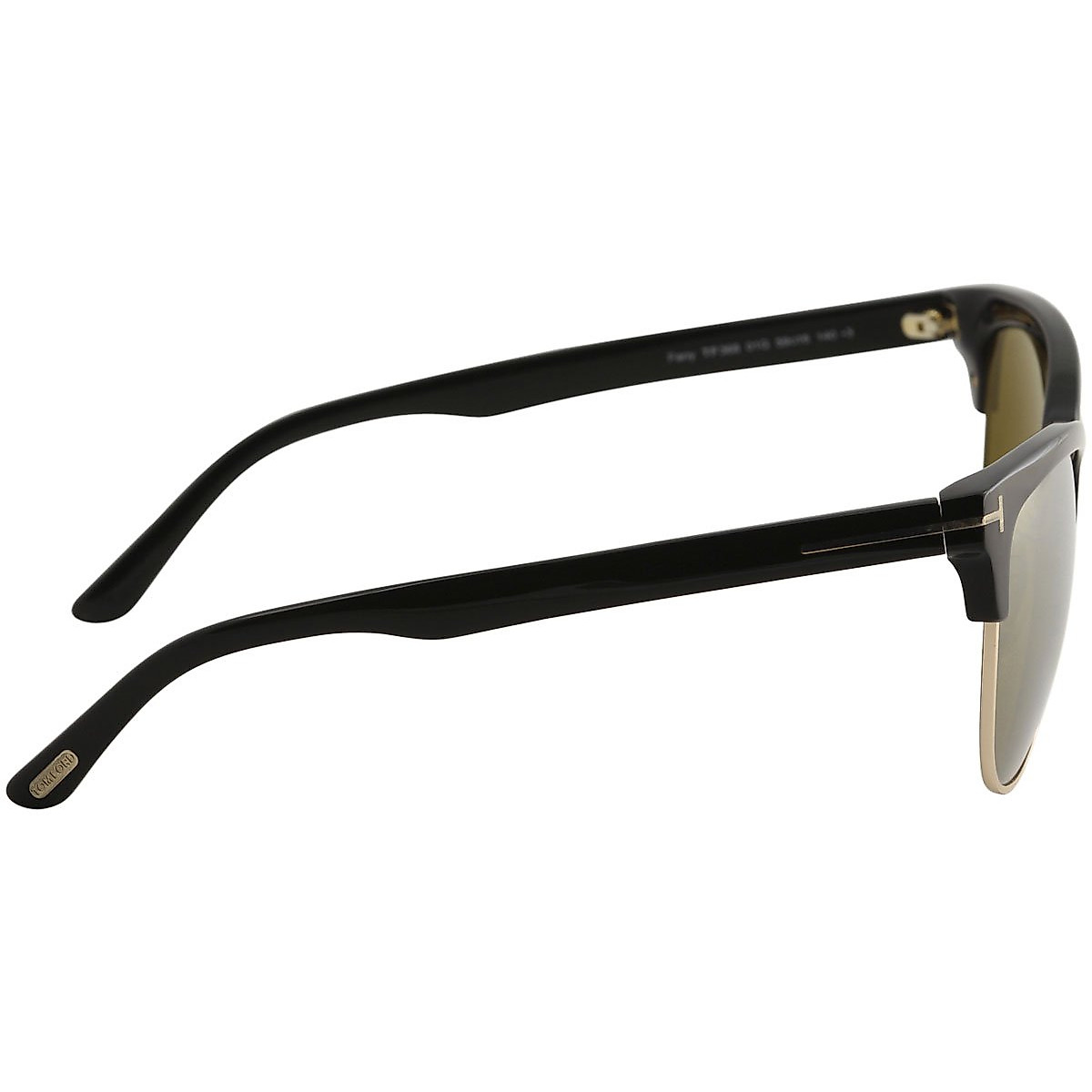 Tom Ford TF368 Fany Oval Sunglasses 59mm FT0368 (01G Black/Gold, Gold Mirrored)