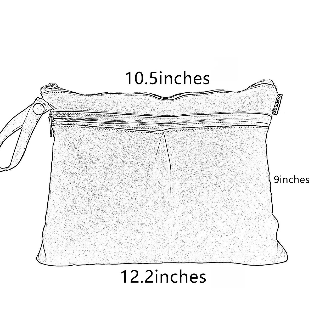 Damero Cloth Diaper Wet Dry Bag with Handle for Swimsuit, Pumping Parts, Wet Clothes and More, Ideal for Travel, Exercise, Daycare, Swimming, Reusable and Water-Resistant (Small,Cats)