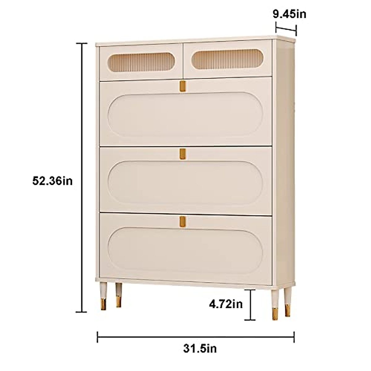 ARHAMS Narrow Shoe Cabinet, Slim Shoe Cabinet, Shoe Organizer, Free Standing Shoe Racks, Shoe Storage for Entryway, Shoe Cabinet with Doors (Color : B, Size : 31.5IN_9.45IN)