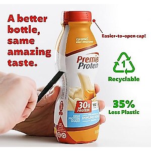 Premier Protein Shake, Caramel, 30g Protein, 1g Sugar, 24 Vitamins & Minerals, Nutrients to Support Immune Health, 11.5 fl oz