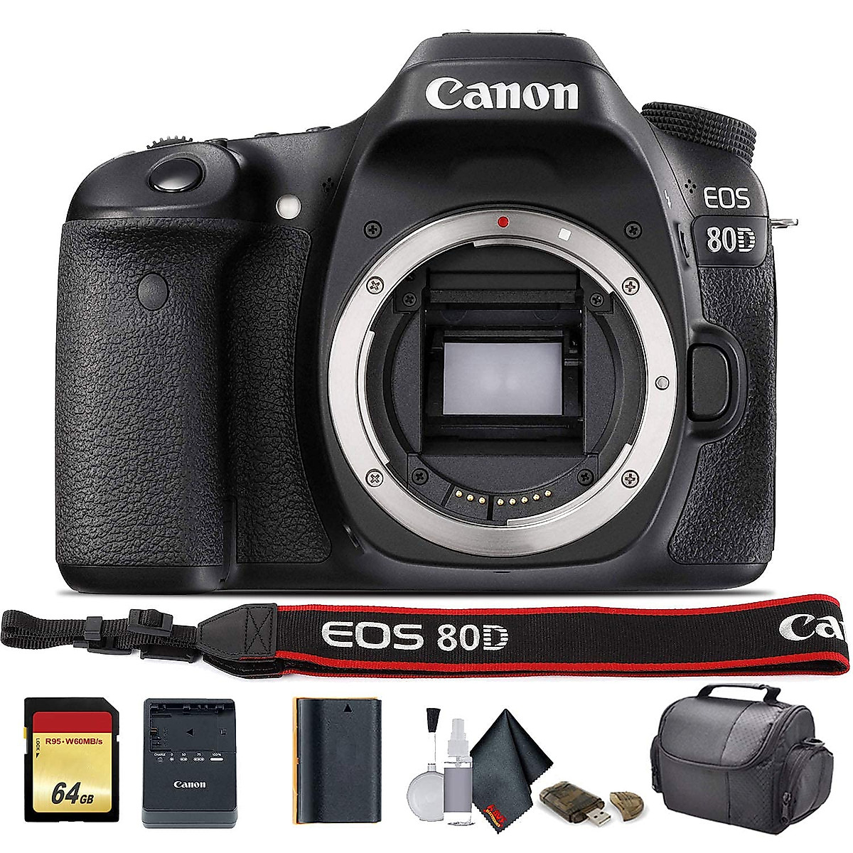 Canon EOS 80D DSLR Camera (1263C004) - Starter Bundle (International Model)